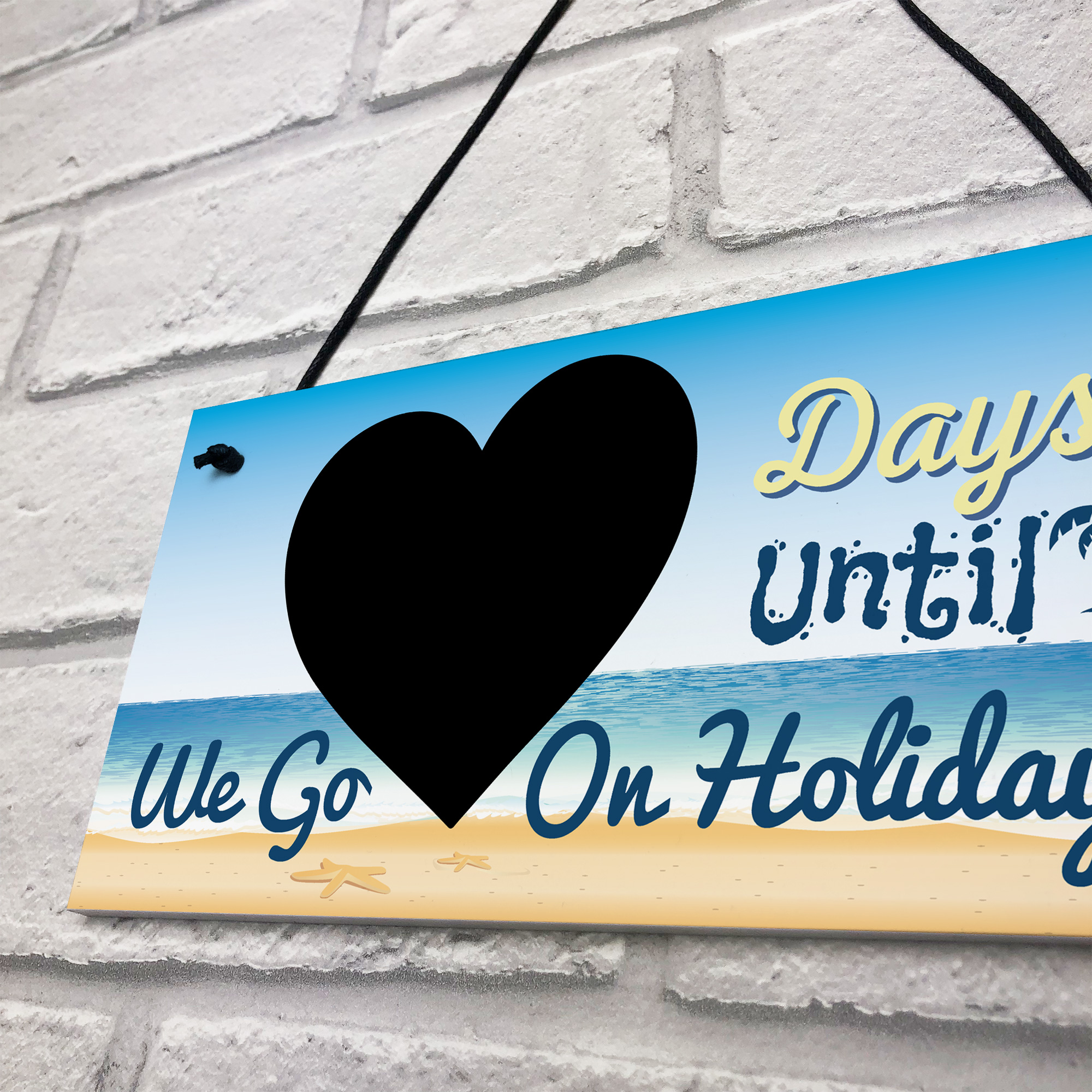 Chalkboard Countdown Days Until Holiday Plaque Sign Family Sign
