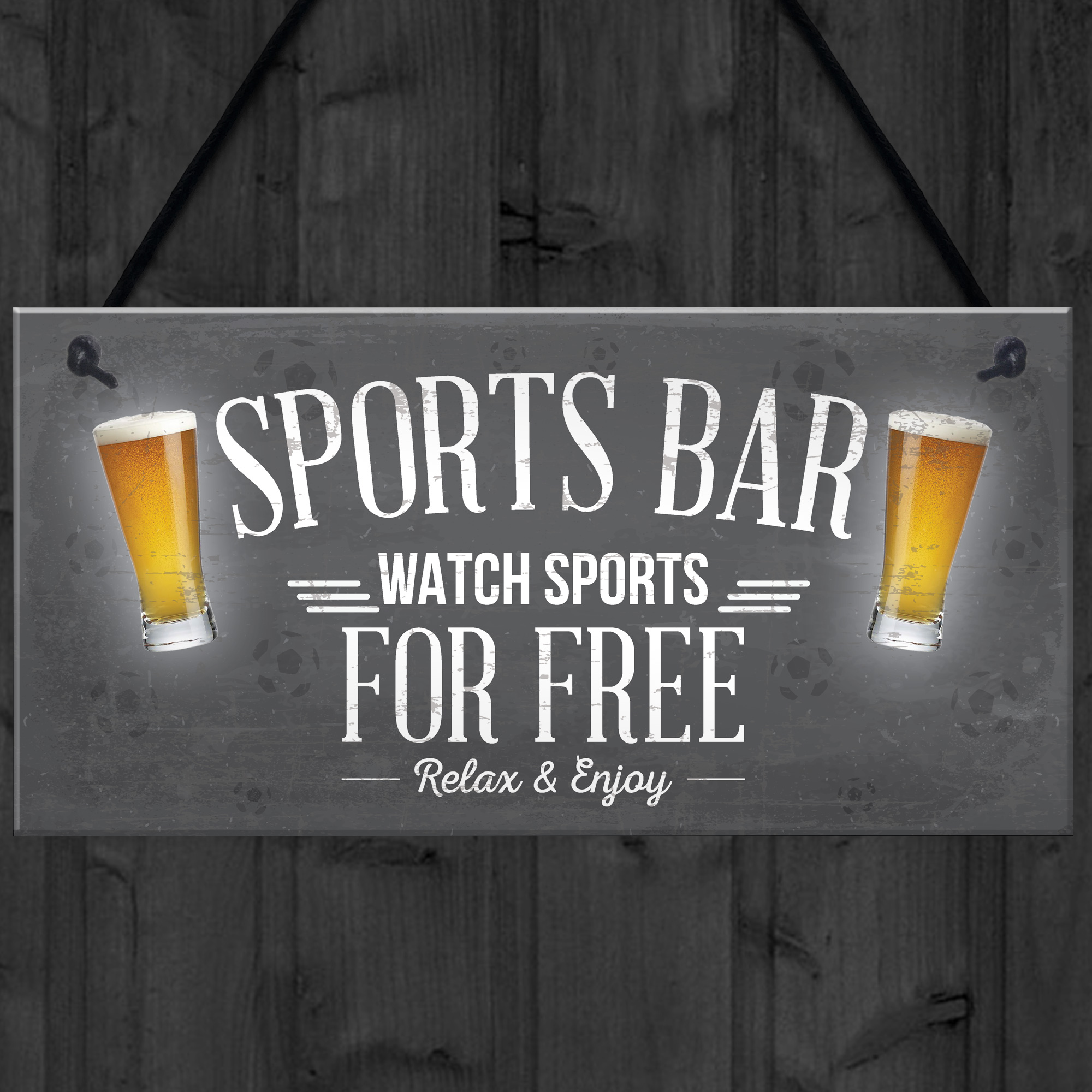 Sports Bar Man Cave Bar Pub Football Hanging Sign Plaque Gift