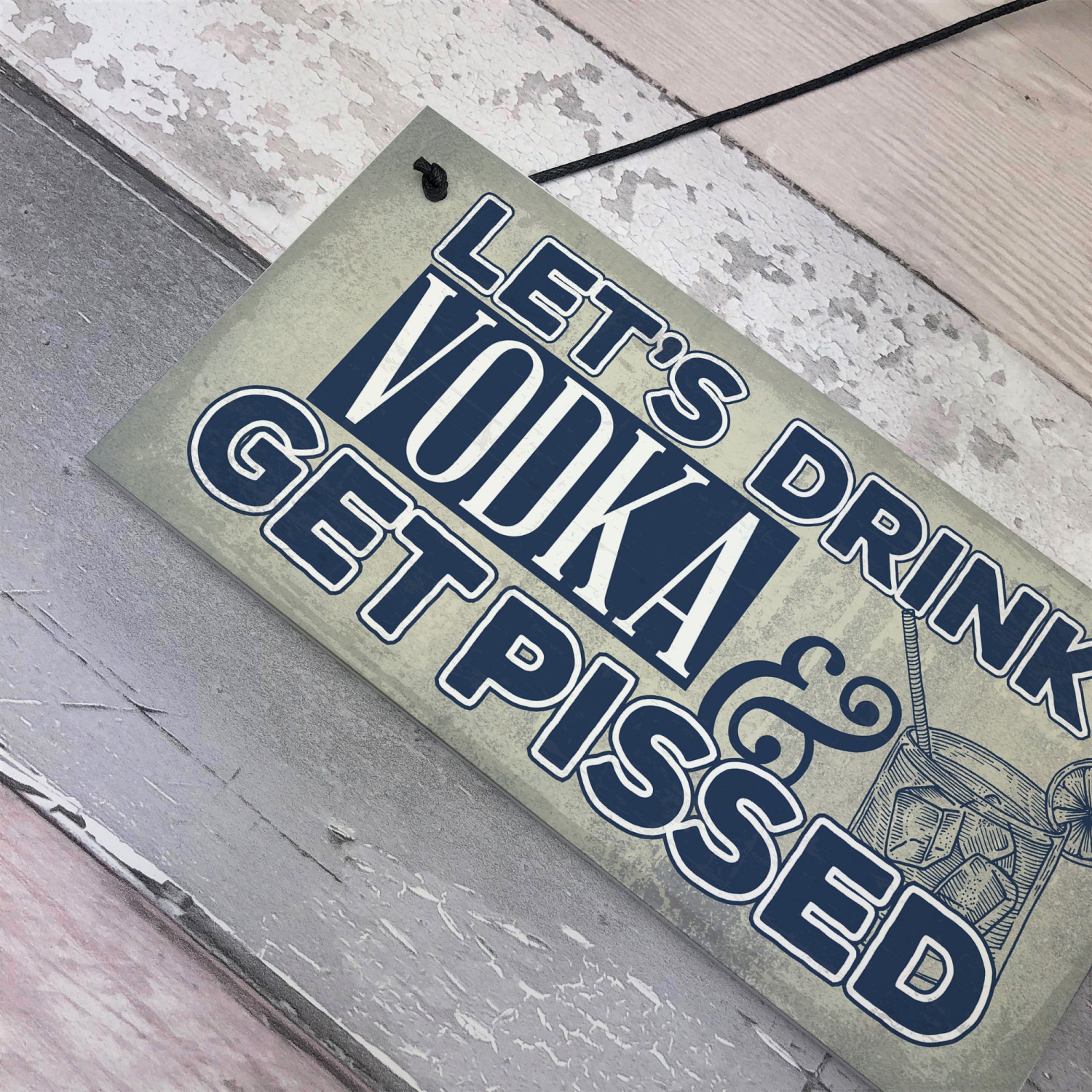 Novelty Vodka Alcohol Gift Funny Man Cave Home Bar Pub Sign