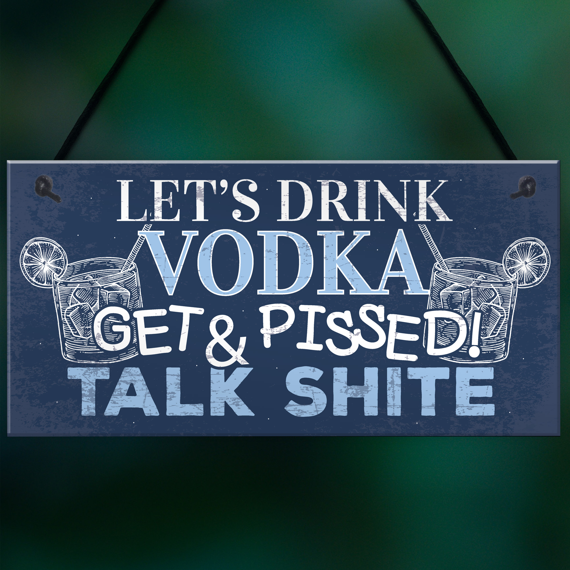 Funny Vodka Sign Man Cave Home Bar Pub Plaque Alcohol Gifts