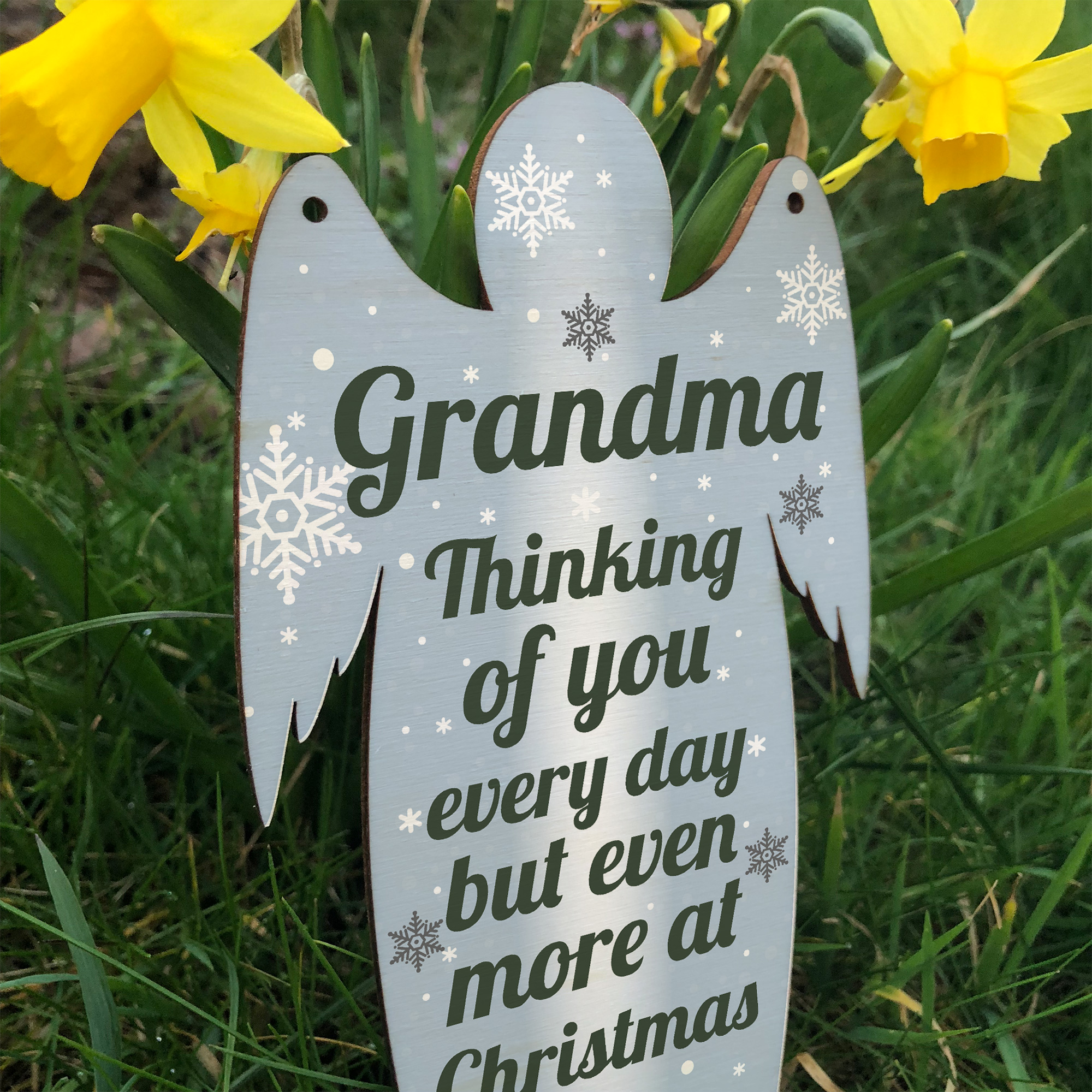 Grandma Memorial Wooden Angel In Memory Plaque Rememberance