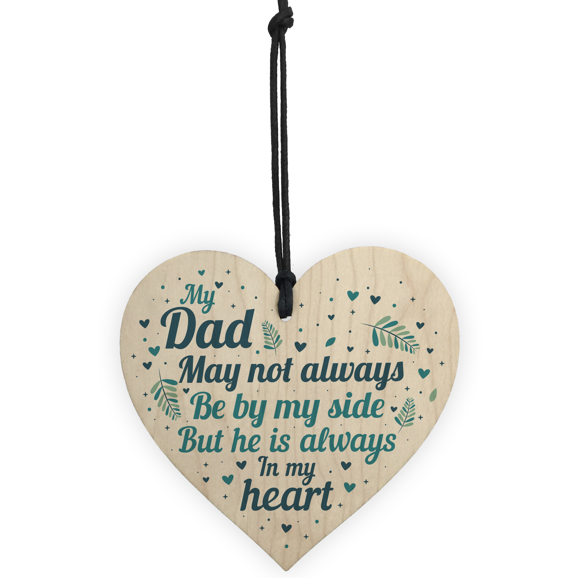 Dad Father Memorial Plaques In Memory Wood Heart Sign Memorial