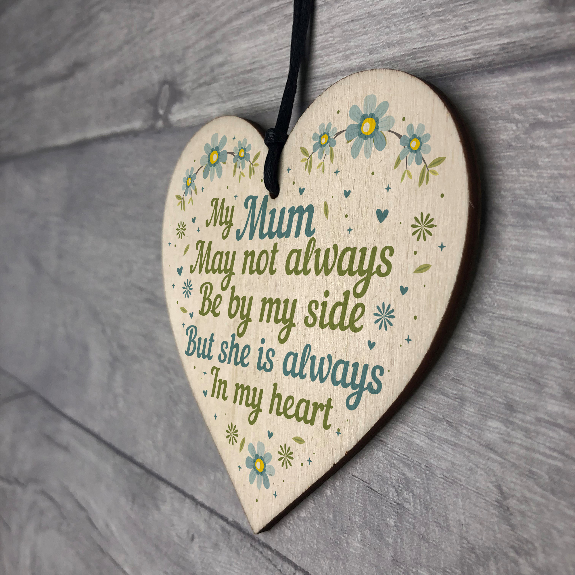 Mum Mother Memorial Plaques In Memory Wooden Heart Sign Gift