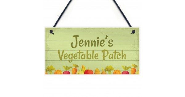 PERSONALISED Vegetable Patch Sign Garden Sign Summerhouse Sign