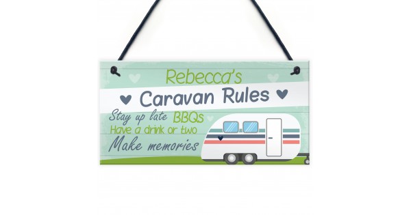 Caravan Sign PERSONALISED Any Name Caravan Camping Camper