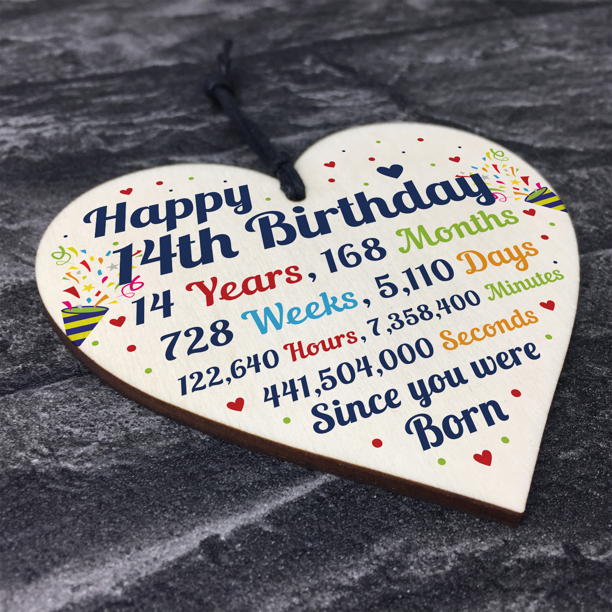 14th Birthday Gift For Boys Heart 14th Birthday Gift For Girls