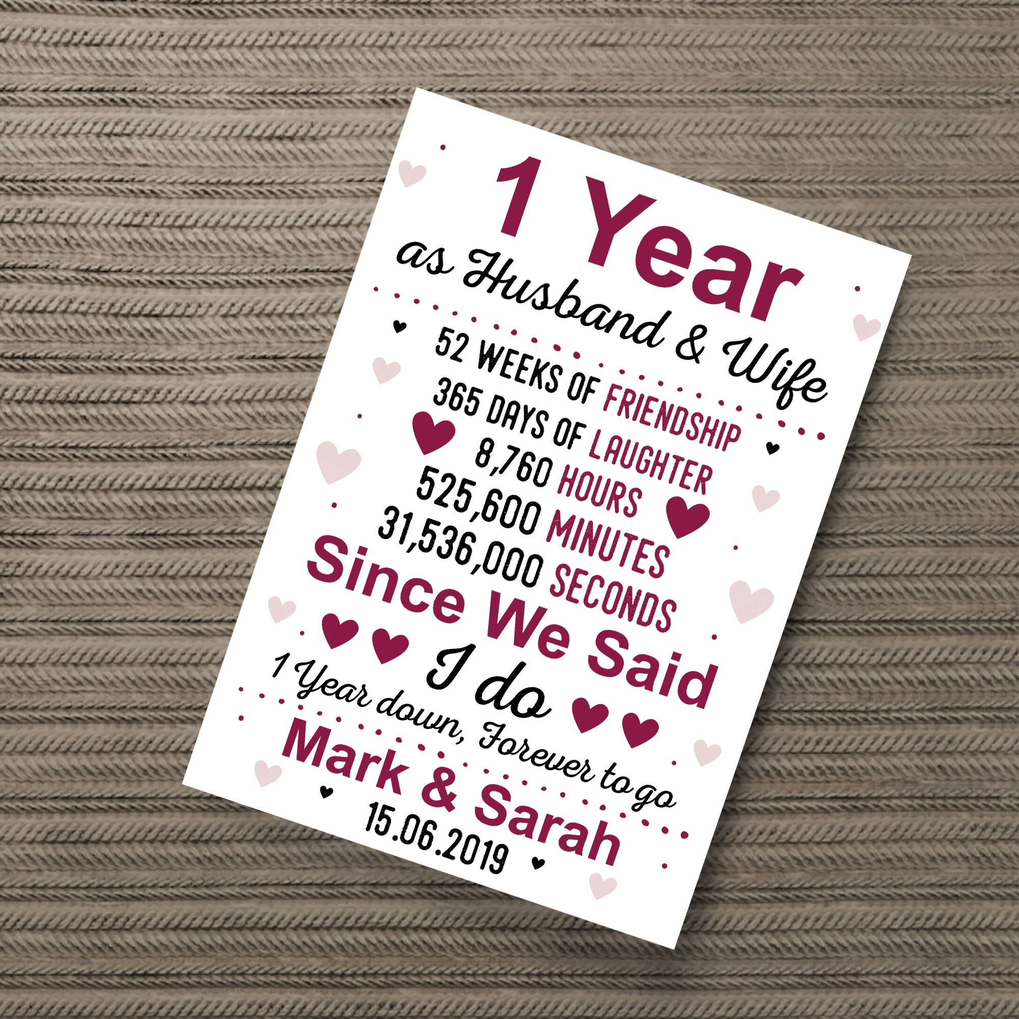 1st Anniversary Gift Personalised 1st Wedding Anniversary Paper 1st-anniversary-gift-personalised-1st-wedding-anniversary-paper