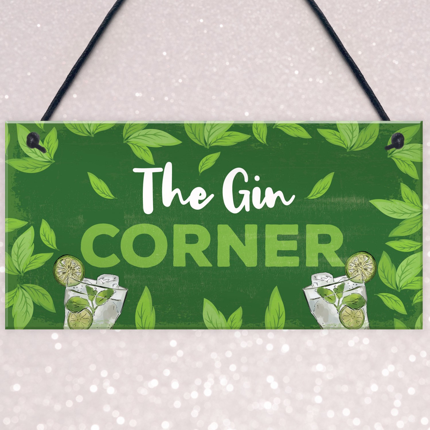 Funny Gin Gift Gin Corner Sign Bar Sign For Garden Summerhouse