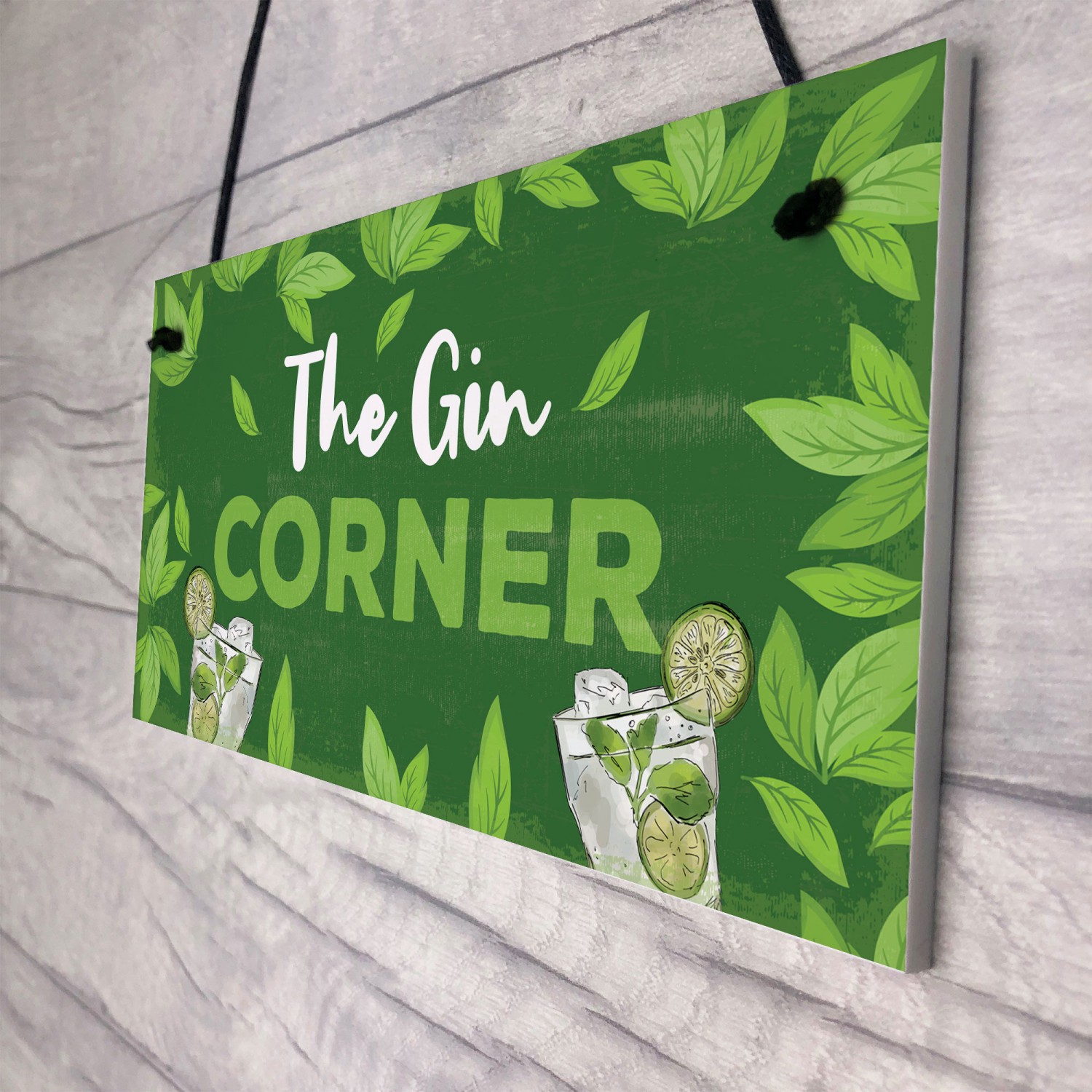Funny Gin Gift Gin Corner Sign Bar Sign For Garden Summerhouse
