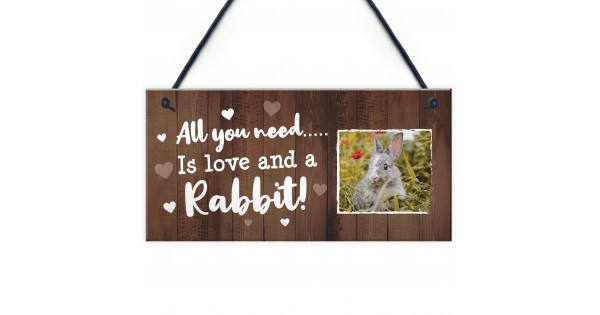 Personalised Rabbit Sign For Hutch Hanging Garden Signs