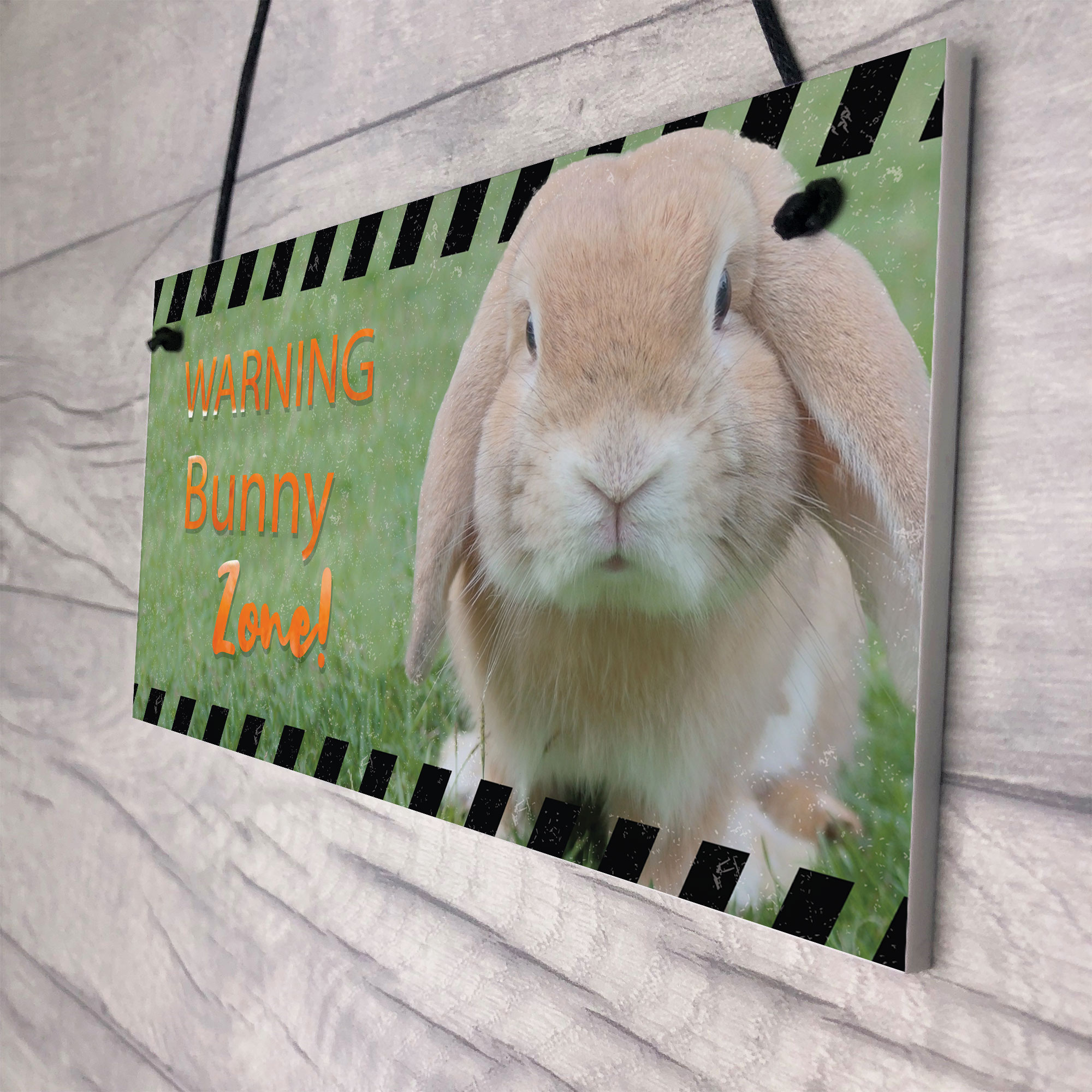 Funny Bunny Zone Rabbit Lover Gift Ideas Door Hutch Rabbit Sign
