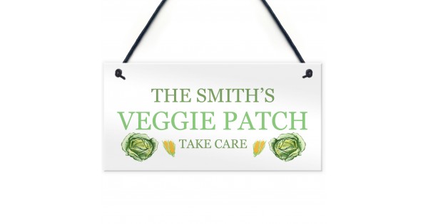 Personalised Veggie Patch Sign For Garden Greenhouse