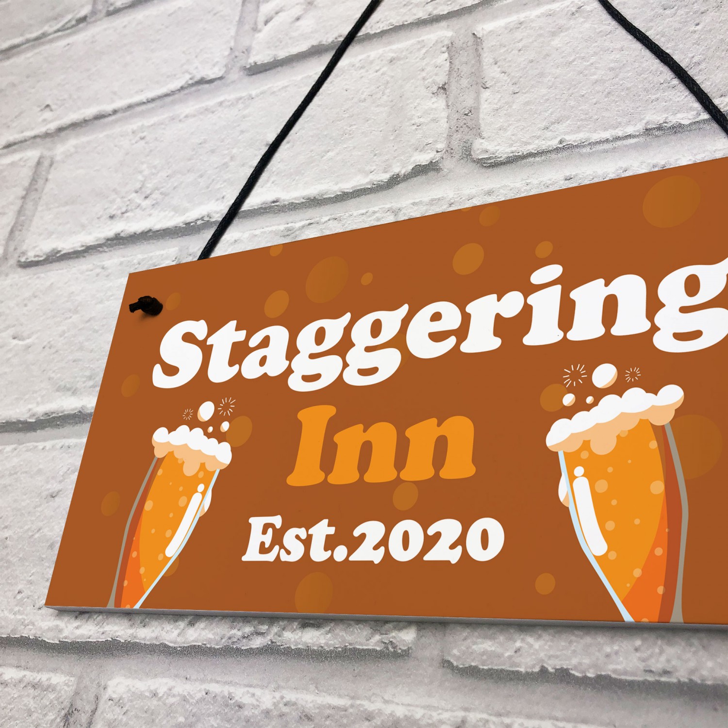 STAGGERING INN Bar Sign Personalised Home Bar Pub Garden Sign