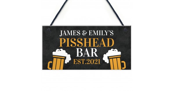Funny Rude Home Bar Sign Personalised Bar Pub Sign Man Cave