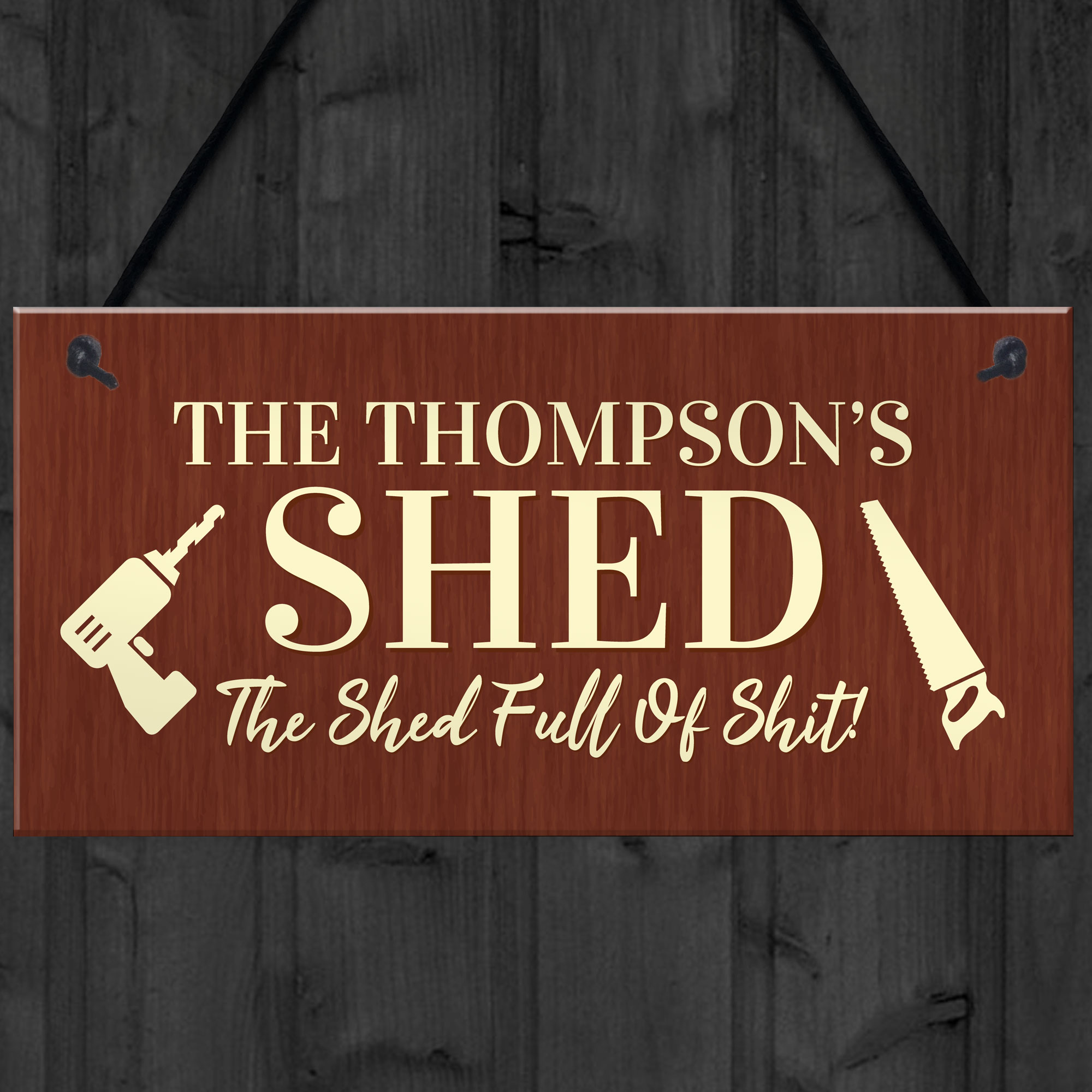 Funny Shed Sign Personalised Home Decor Door Sign Garden Plaque