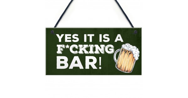 Funny Bar Decor Plaques Novelty Rude Home Bar Man Cave Signs
