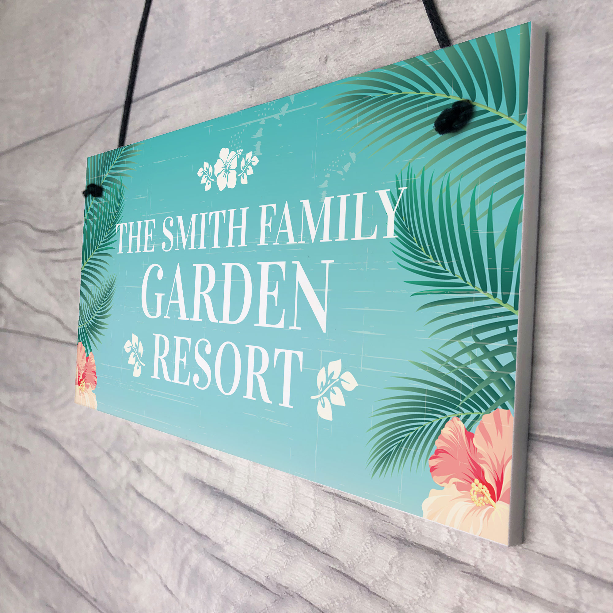 GARDEN RESORT Sign Personalised Garden Sign For Outdoor