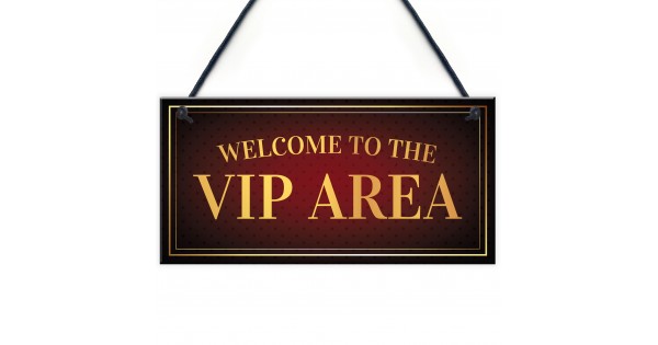 Vip Area Welcome Hanging Home Bar Sign Garden Man Cave Signs