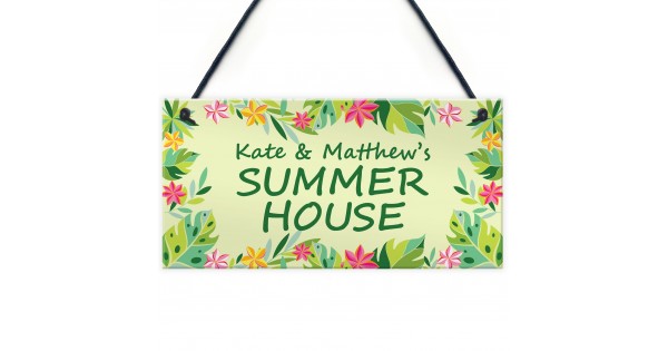 Summer House Welcome Personalised Sign For Garden Shed Sign