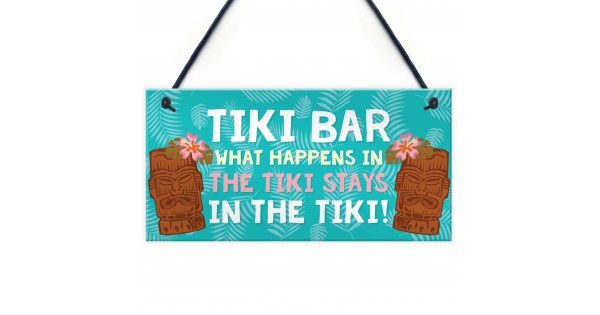 Funny Tiki Bar Decor Sign For Home Garden Bar Hanging Man Cave