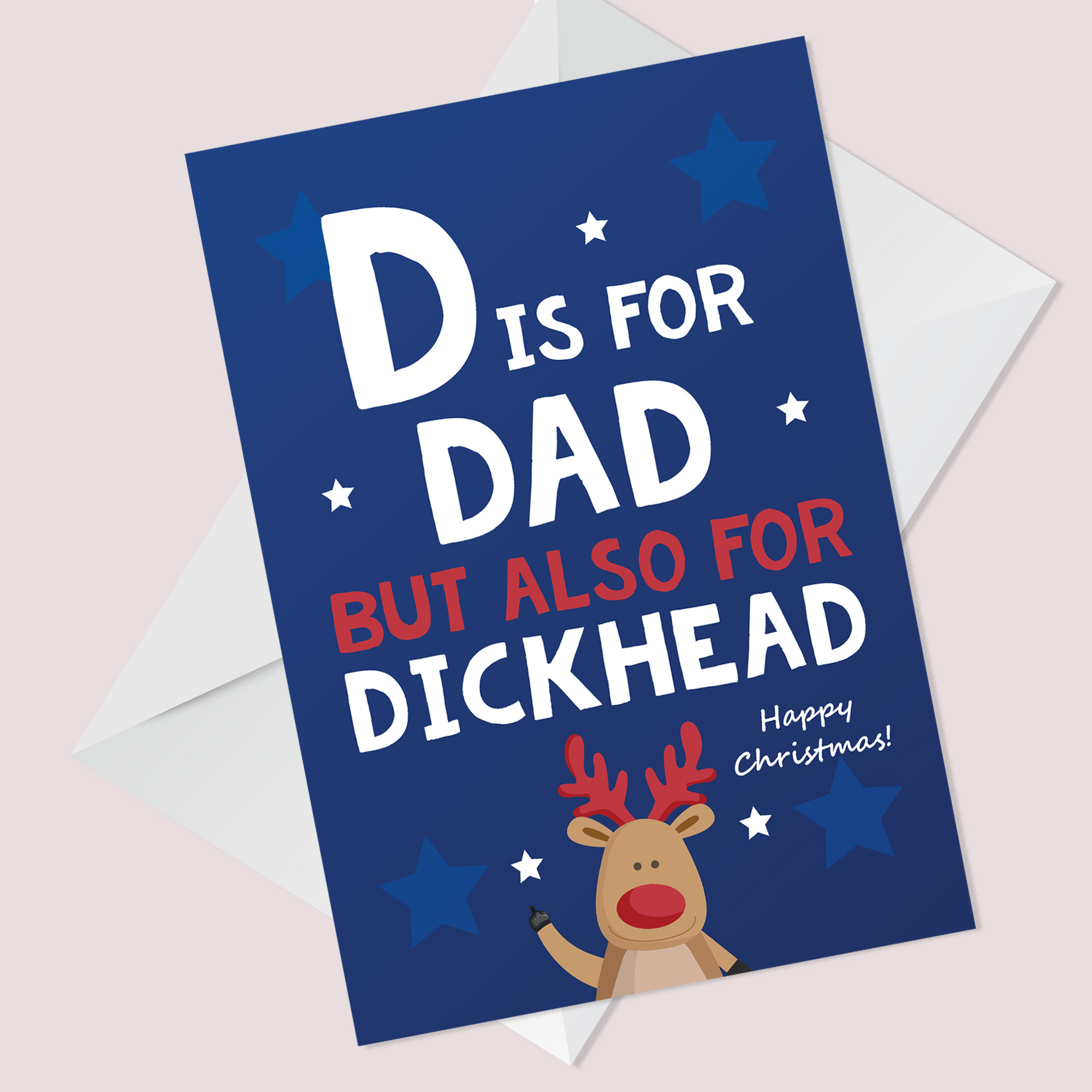 Funny Christmas Card For Dad Rude Offensive Card For Him