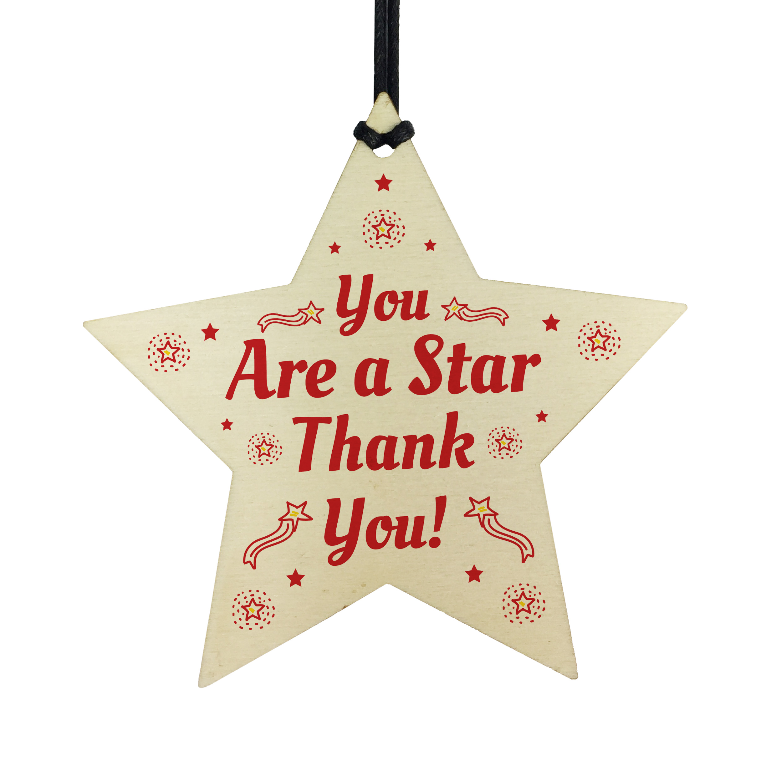 You Are A Star Gift Wooden Hanging Star Thank You Gift