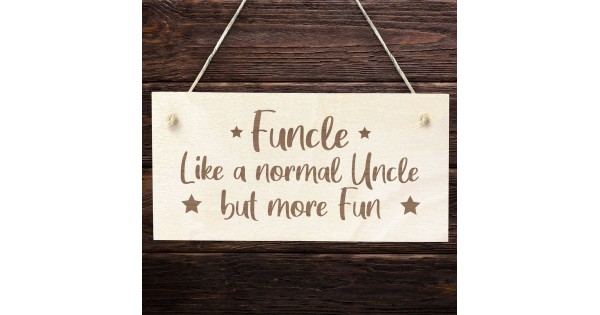 Funny Uncle Gifts FUNCLE Engraved Sign Uncle Birthday Christmas