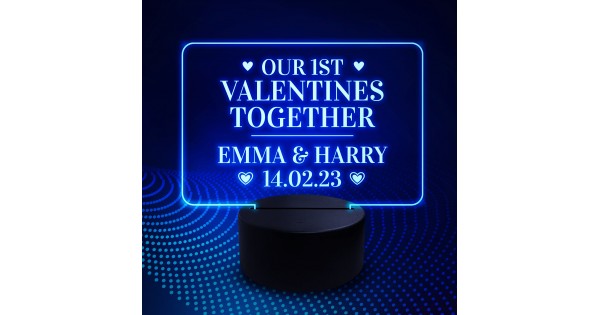 Valentines Day Gift 1st Gift For Boyfriend Girlfriend LED Sign