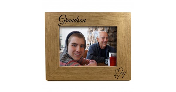 Grandson Photo Frame Nan Grandad Nanny Grandpa Gift For Birthday