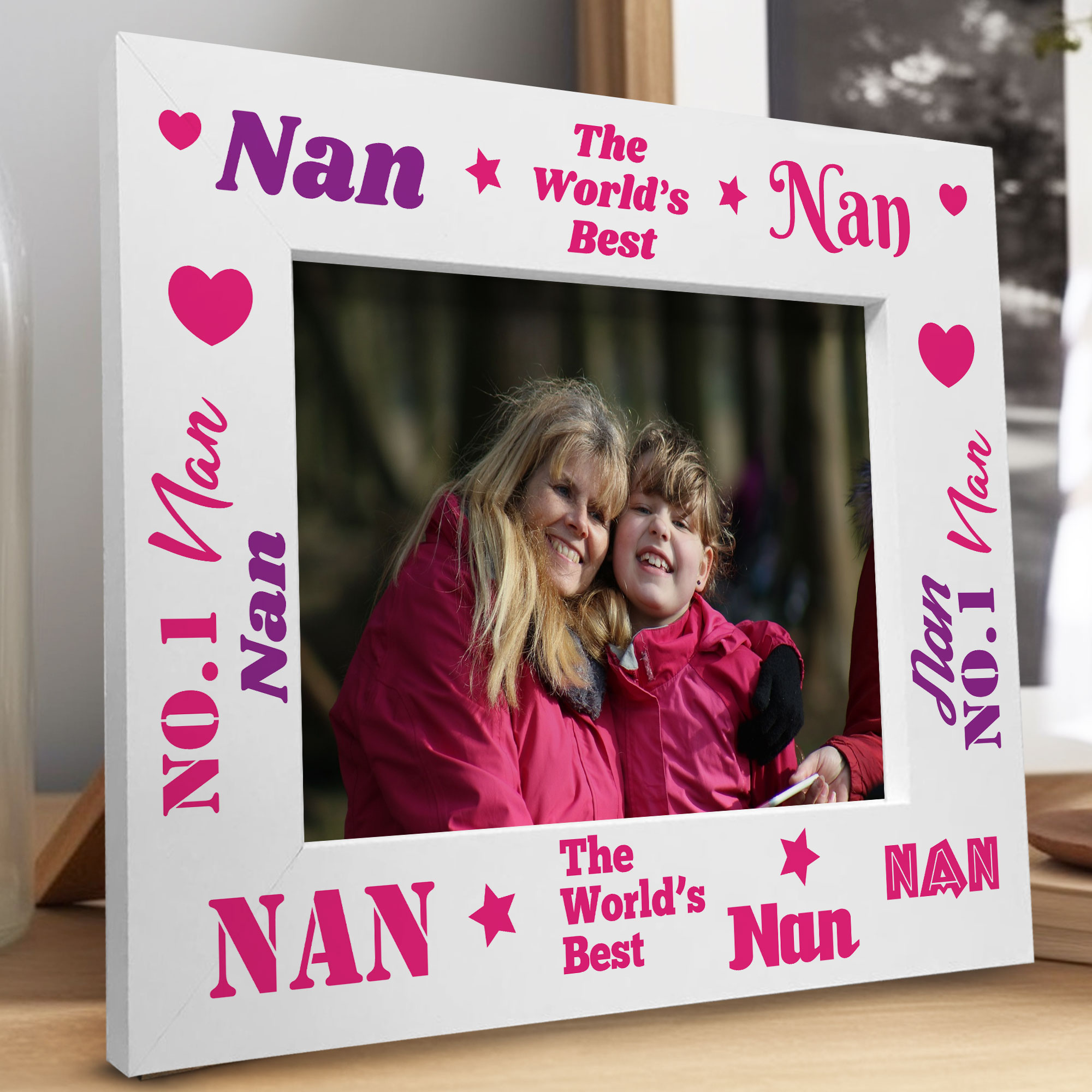 Novelty Nan Gift For Birthday Wooden Photo Frame Nan Photo Frame