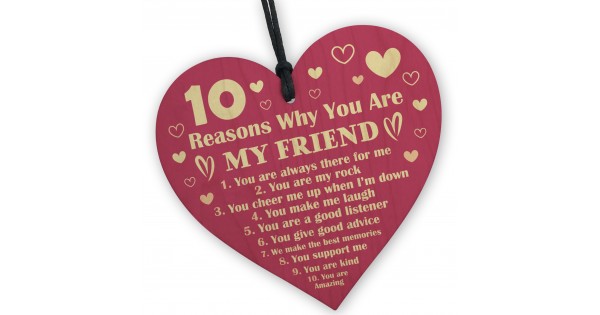 Friendship Keepsake 10 Reasons Why Your Are My Friend Heart Gift